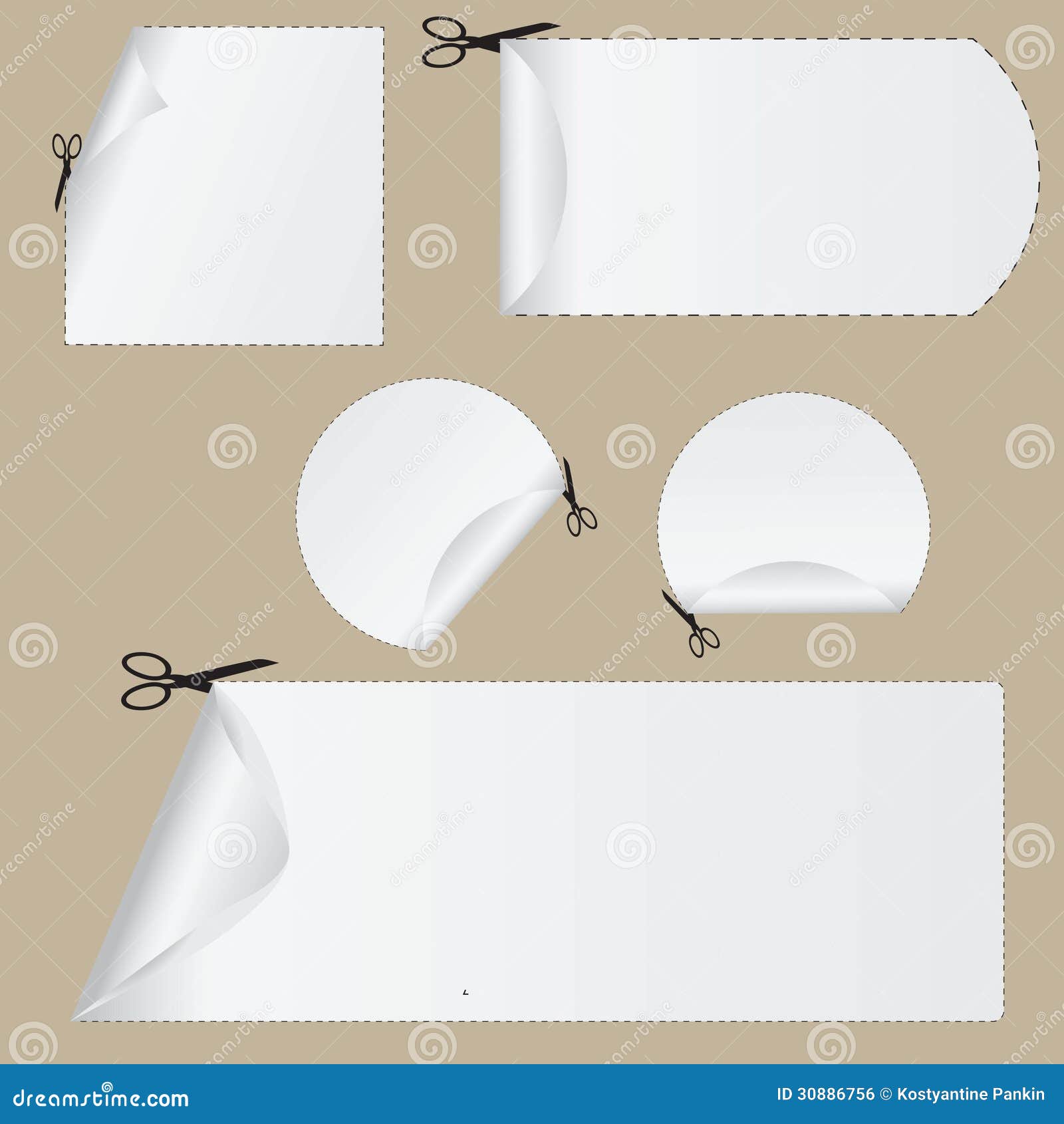 Cutting coupons stock vector. Illustration of advertising - 30886756