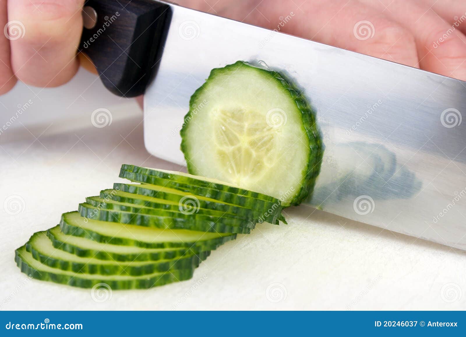 Cutting Cucumber Stock Image | CartoonDealer.com #89403097