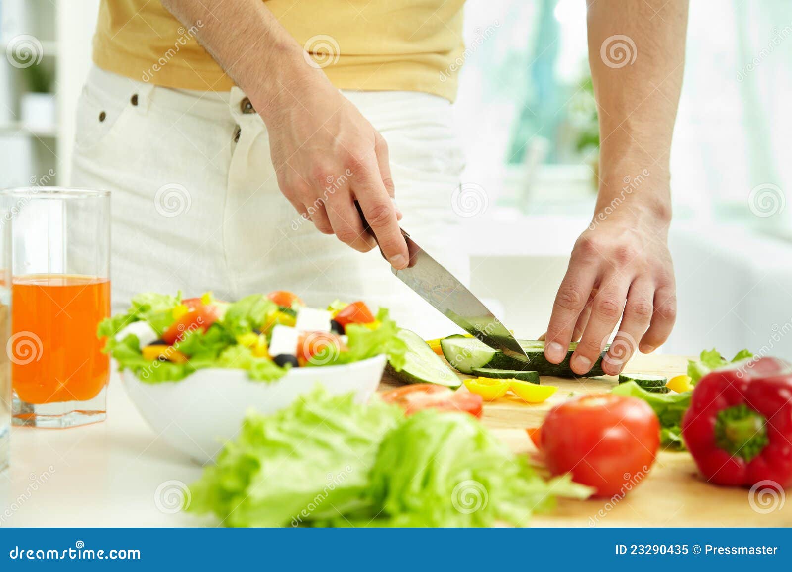Cutting cucumber stock image. Image of closeup, breakfast - 23290435