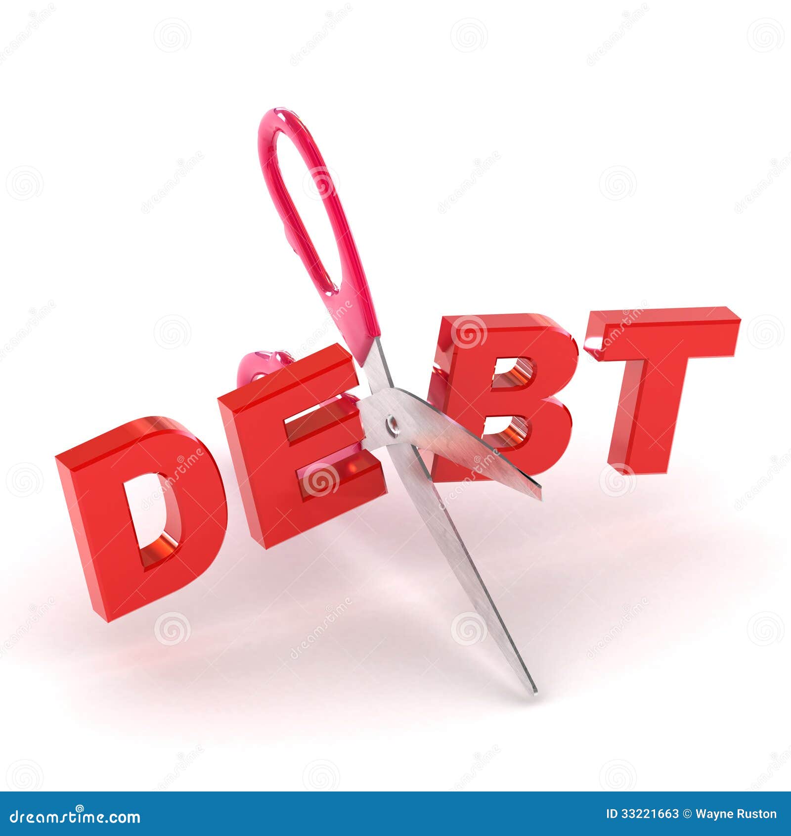 Cutting Debt stock illustration. Illustration of lending - 33221663