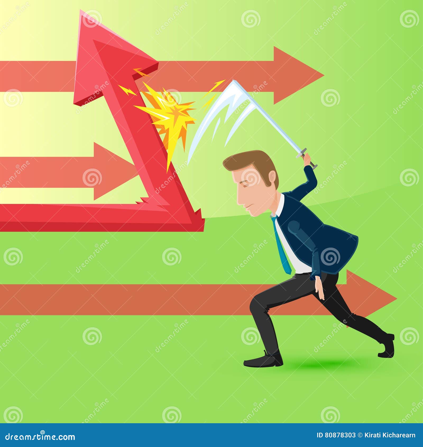 Cutting Direction Business Concept Illustration Vector Stock Vector ...