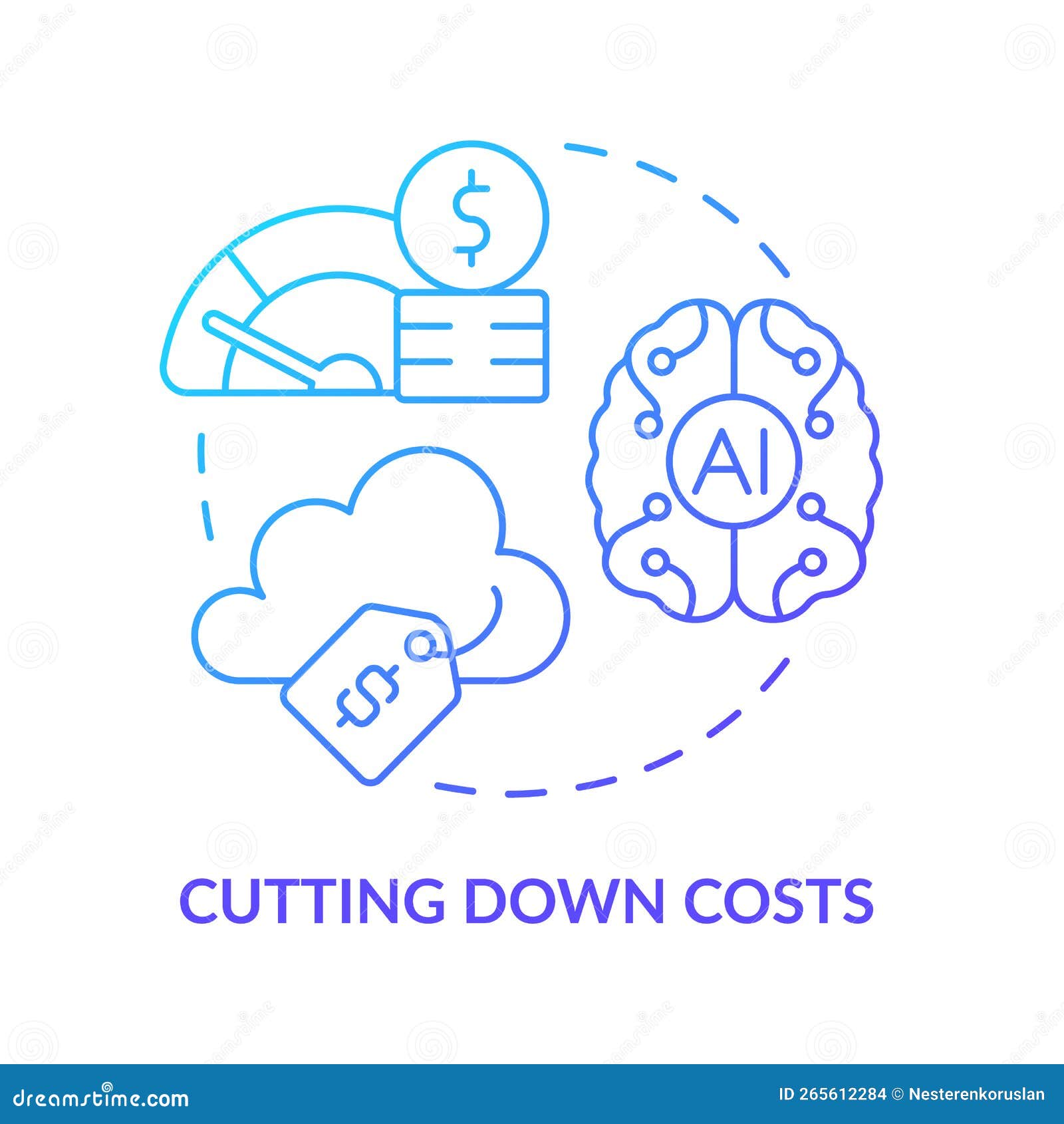 Cutting Down Costs Blue Gradient Concept Icon Stock Vector ... Cutting Down Costs Blue Gradient Concept Icon Stock Vector ...
