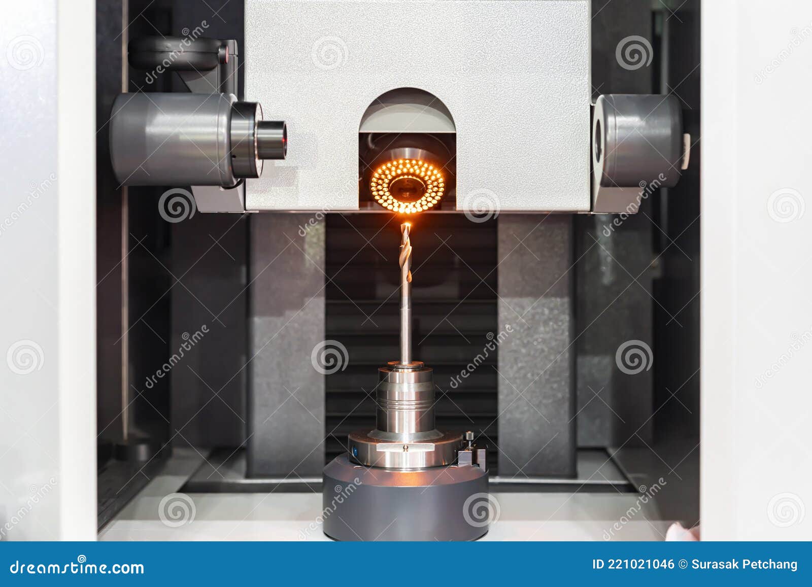 Cutting Drill Bit Assembly With Chuck Or Tool Holder Setting On Tool ...