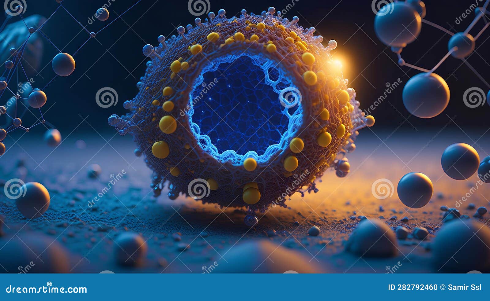 Science Converges with the Microscopic World Stock Illustration ...