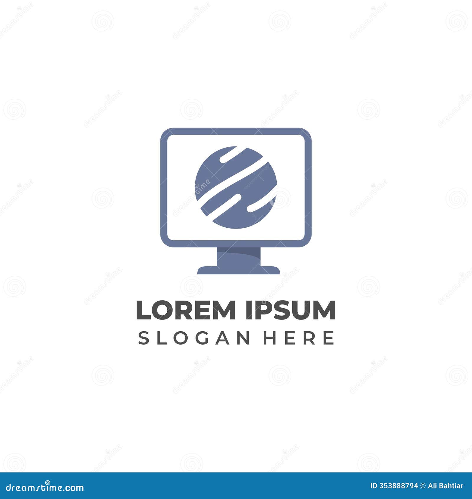 Cutting-edge Computer Logo Embodying Advancement Stock Illustration ...