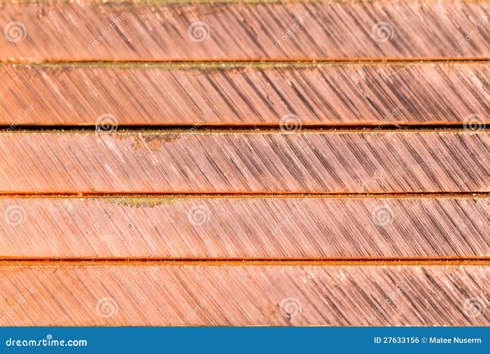 Cutting edge of copper bar stock photo. Image of overlap - 27633156