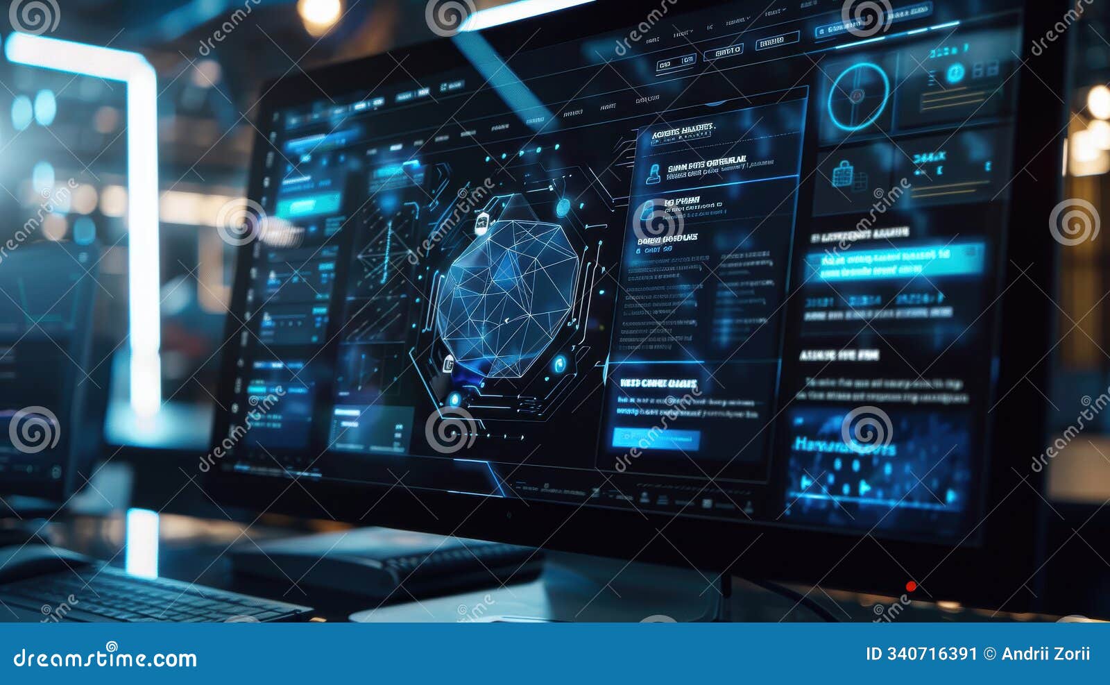 Cutting-Edge Cybersecurity Interface with Advanced Firewall and ...