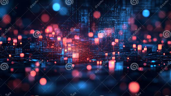 A Cutting-edge Data Matrix Simulation UI Displays Interconnected Network Information Systems in ...