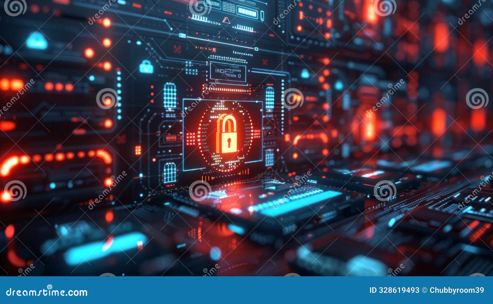 Cutting-edge Interface for Digital Lock Security and Network Monitoring ...