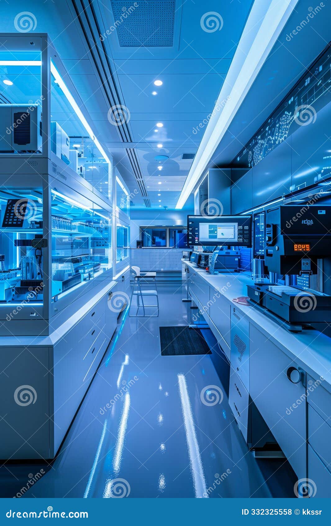 Cutting-edge Lab with Modern Equipment and Sleek Design, Bathed in Soft ...