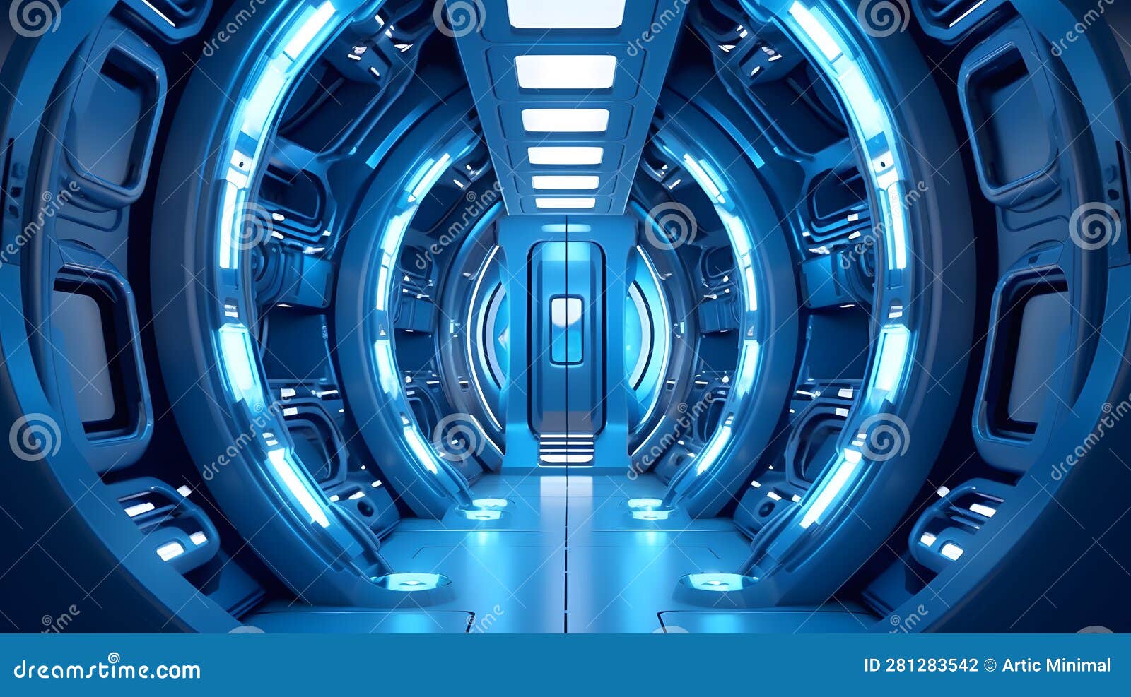 Cutting-Edge Laboratory Interior with Sleek Design System in Clean Blue ...