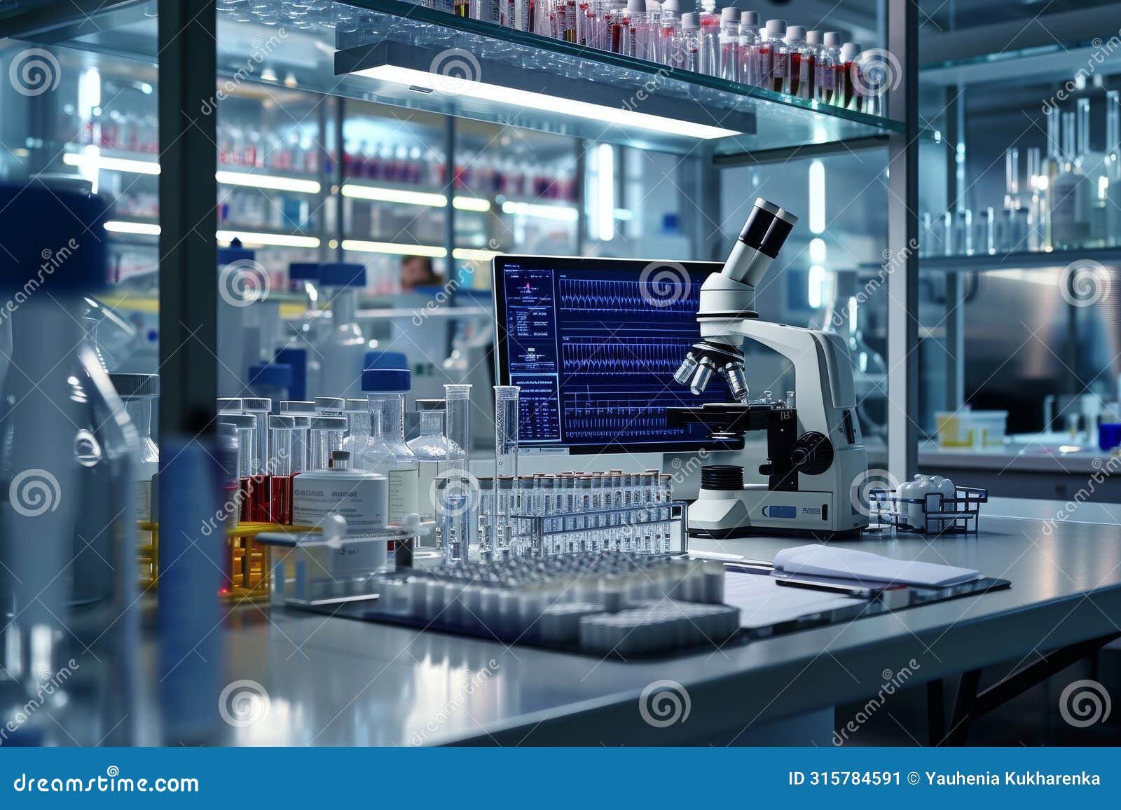 Cutting-edge Laboratory Setup Stock Illustration - Illustration of ...