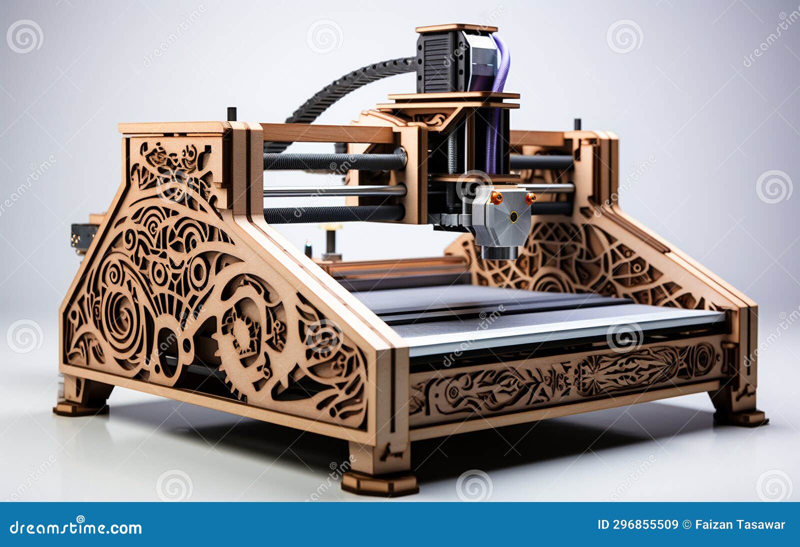 Cutting Edge Laser on White Background -Generative Ai Stock Image ...