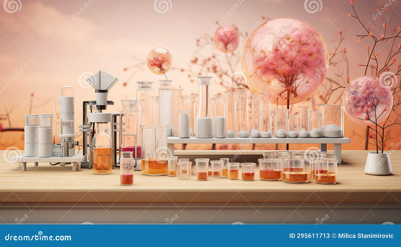 Cutting-Edge Monochrome Beige Laboratory for Scientific Experiments ...