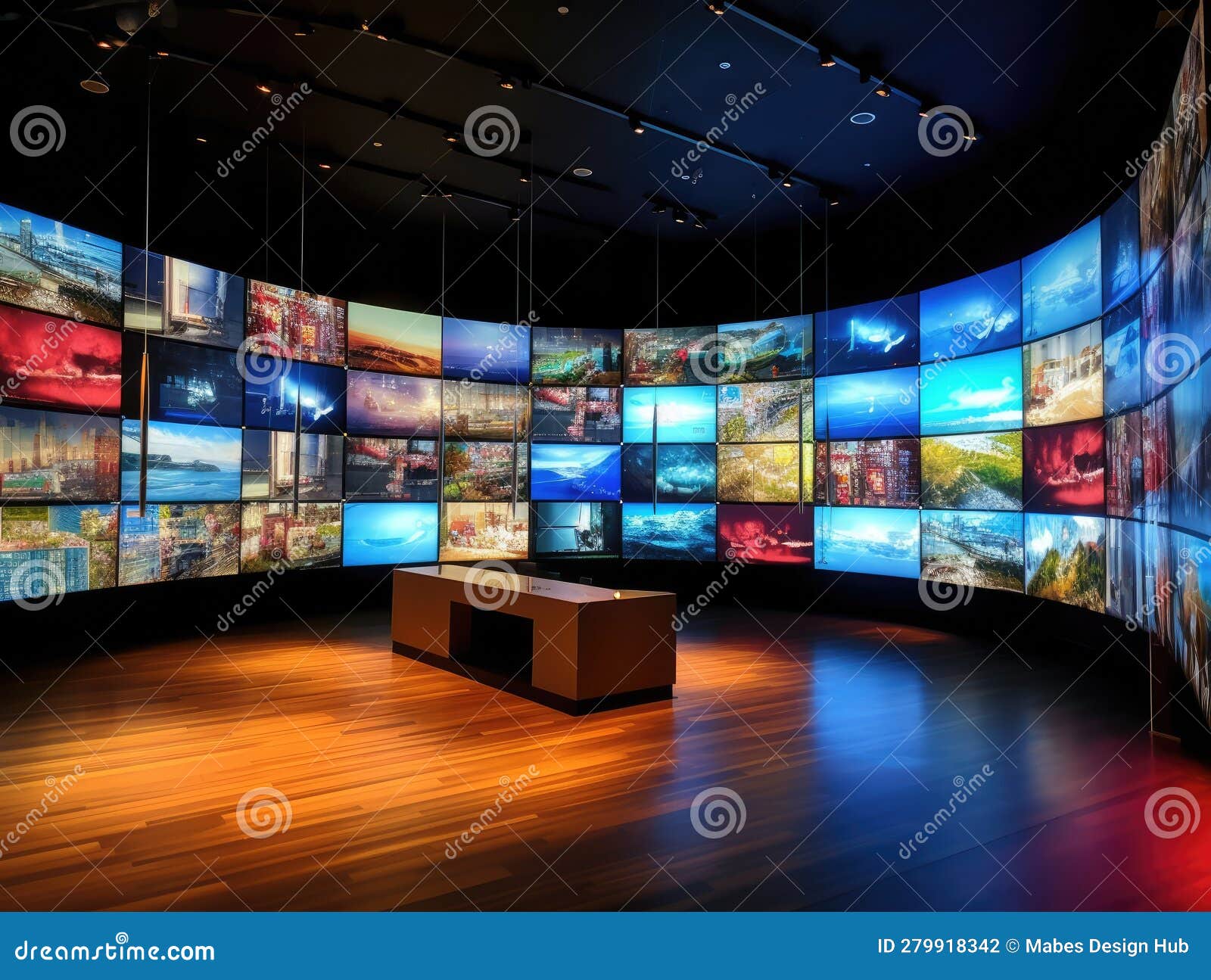 Cutting-Edge Multiscreen Showcase: Video Wall Extravaganza Stock ...