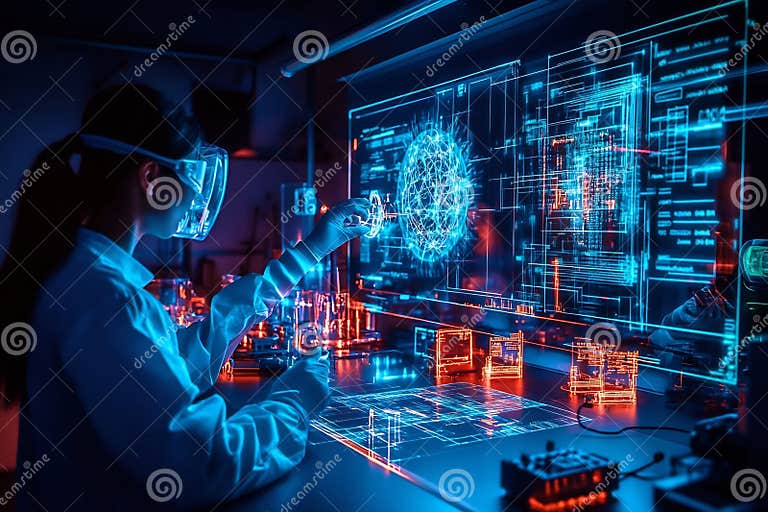 Cutting Edge Nanotechnology Research in a High Tech Laboratory with ...