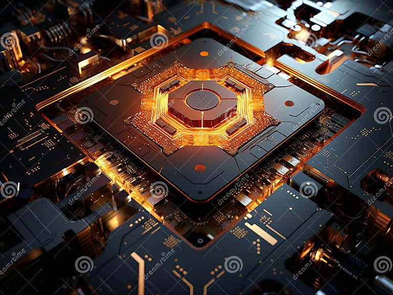 Cutting-edge Quantum Computer Stunning Architecture. Computing Power ...