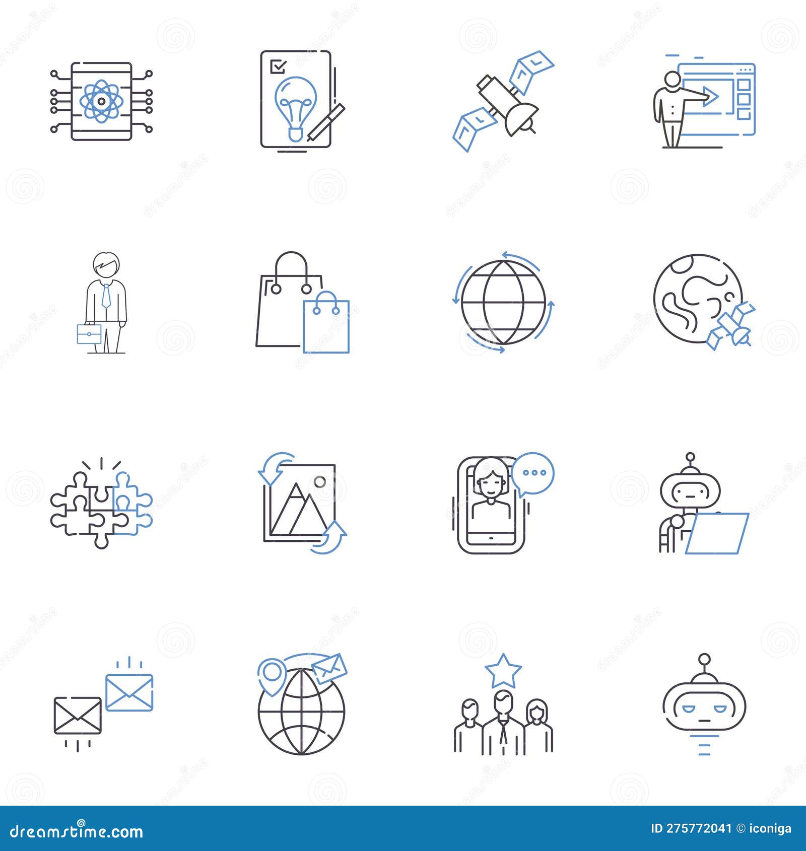 Cutting-edge Revolution Line Icons Collection. Innovation, Progress ...