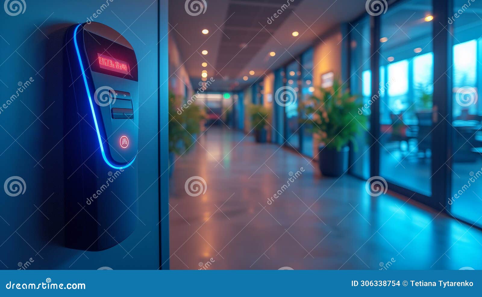 Cutting-edge Security Measures: Scanner at the Entrance of Stylish ...