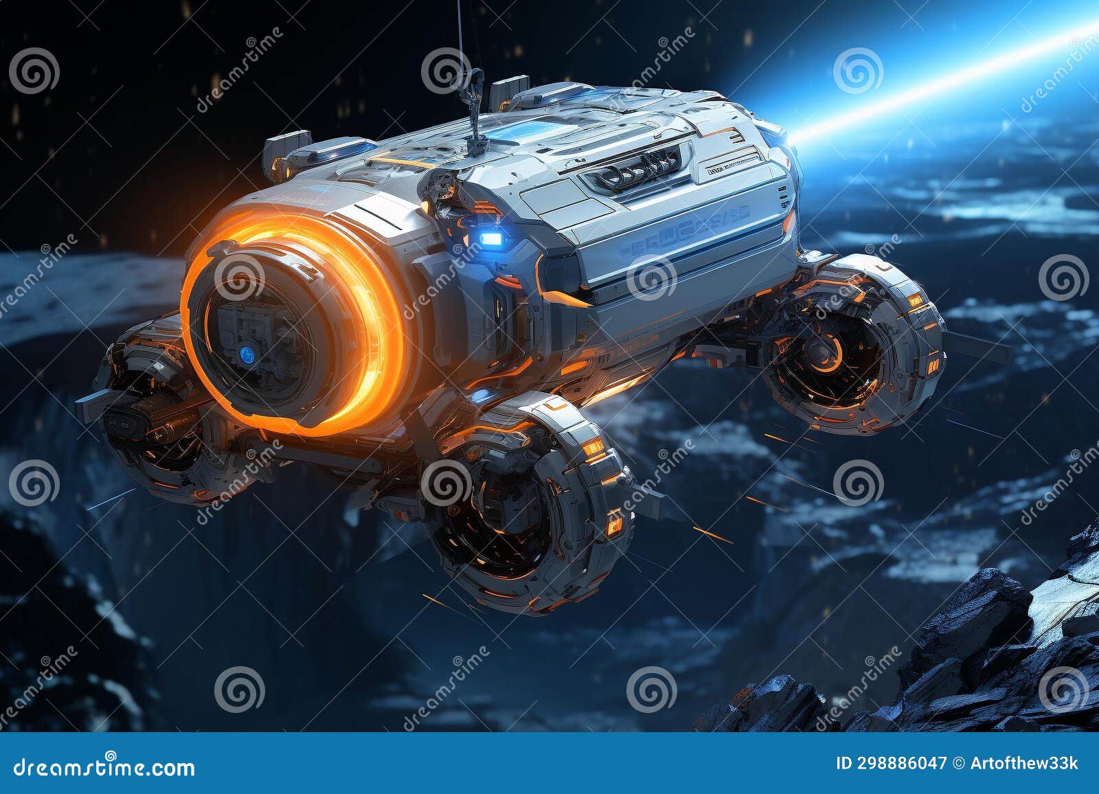 Cutting-edge Space Probe: Exploring Exoplanets Stock Illustration ...