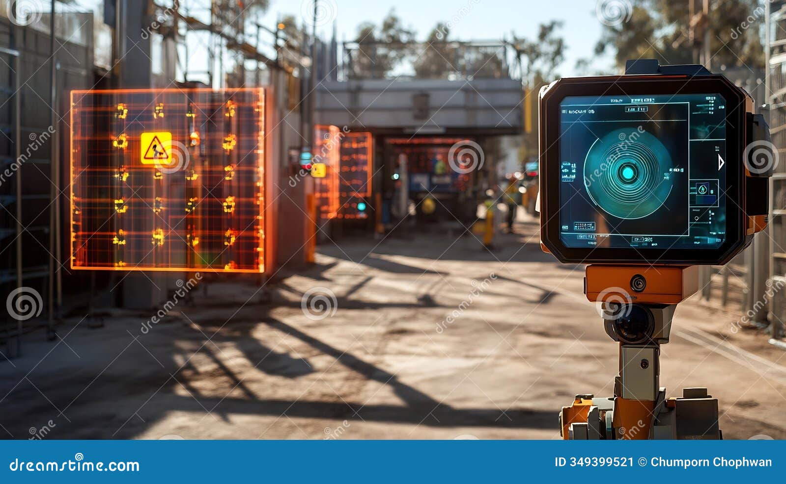 Cutting Edge Worksite with Advanced Safety Protocols and Futuristic ...