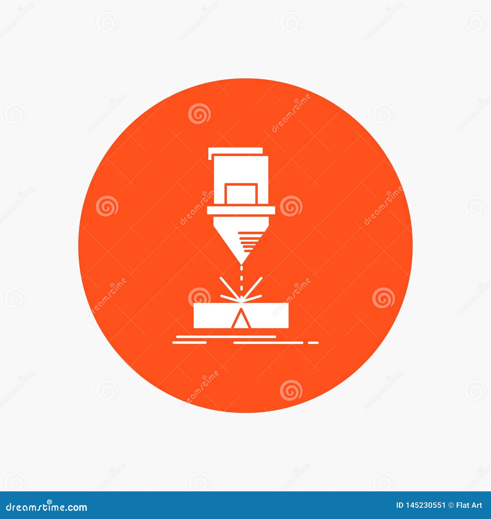 Cutting, Engineering, Fabrication, Laser, Steel White Glyph Icon in ...