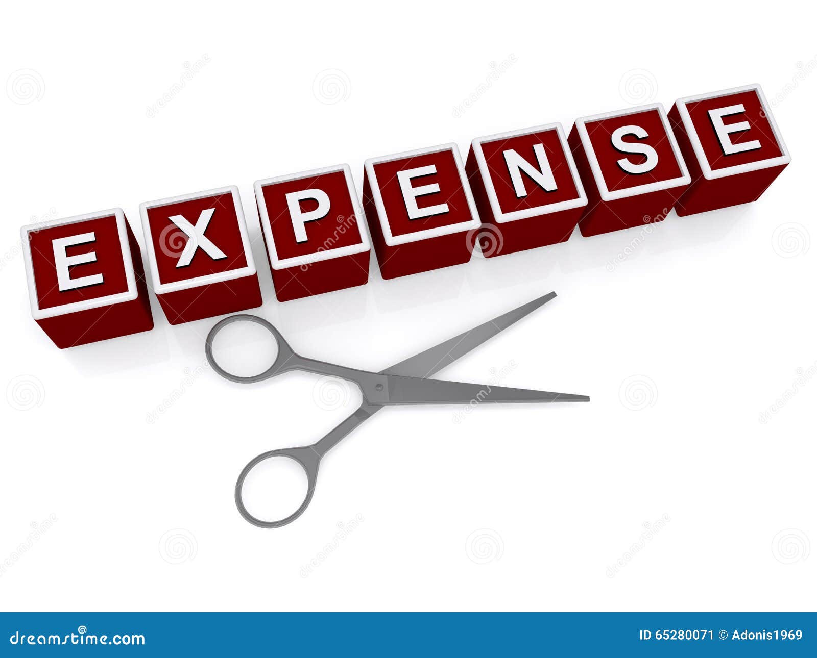 Cutting expense stock illustration. Illustration of expenses - 65280071