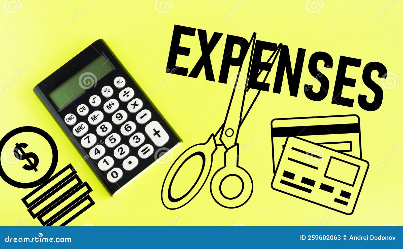 Cutting Expenses is Shown Using the Text Stock Image - Image of cost ...