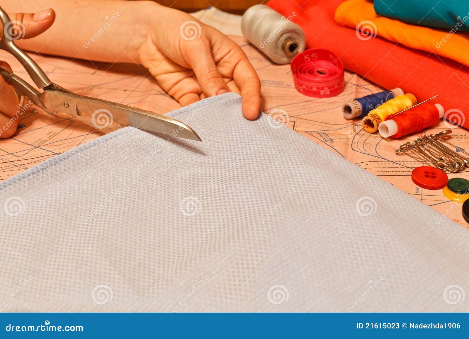 Cutting fabric stock image. Image of costume, edge, studio - 21615023