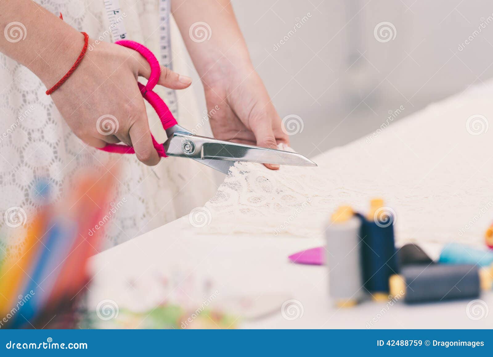 Cutting fabric stock image. Image of industry, material - 42488759