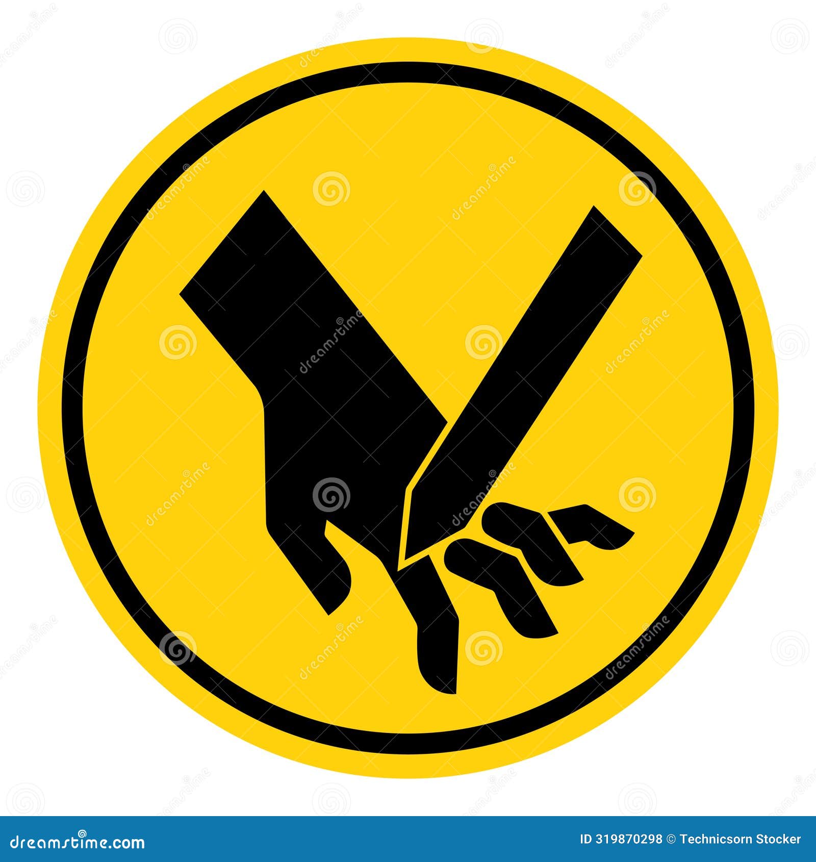 Cutting of Fingers Angled Blade Symbol Sign, Vector Illustration ...