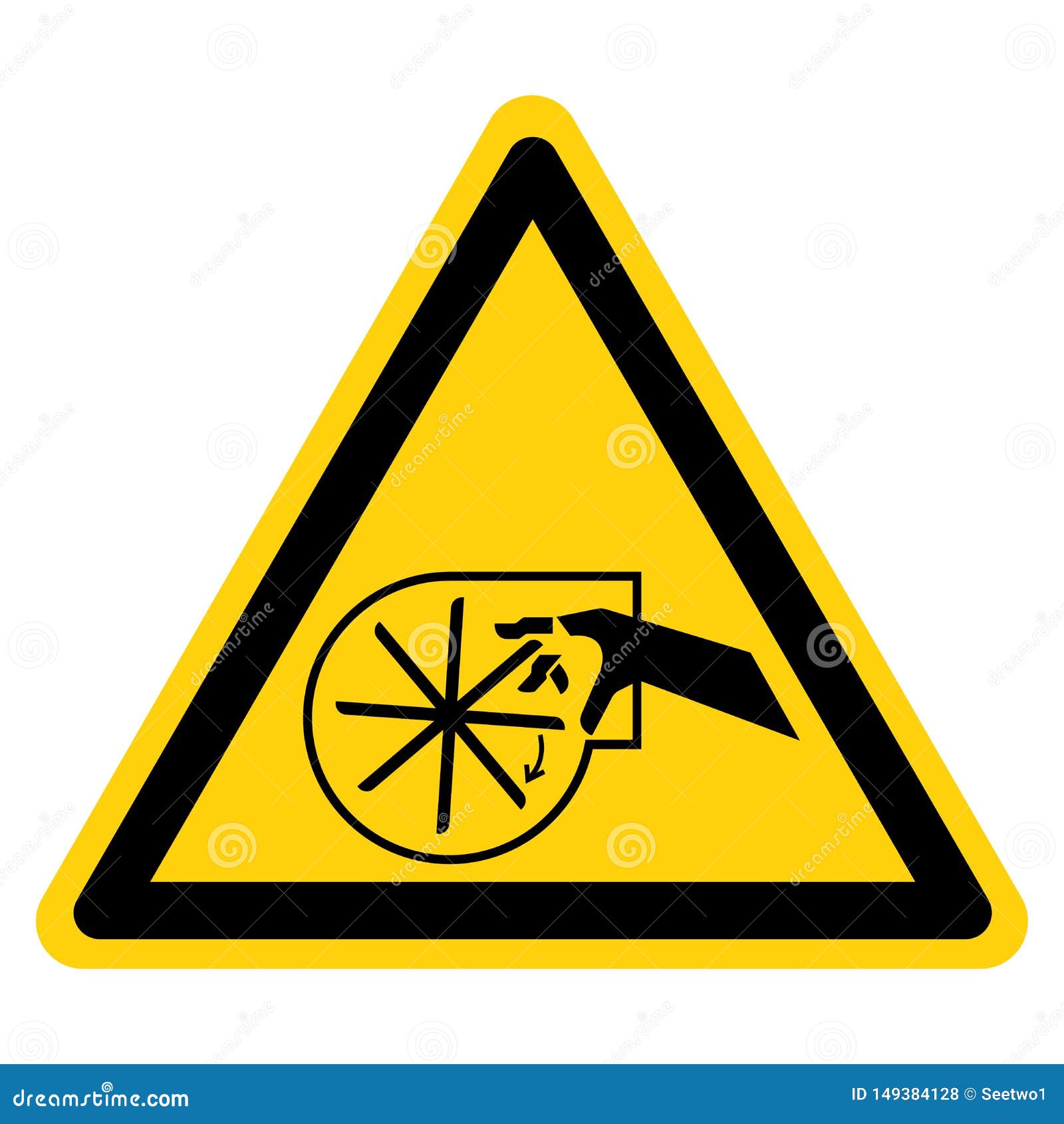 Cutting Of Fingers Or Hand Auger Symbol Sign, Vector Illustration ...