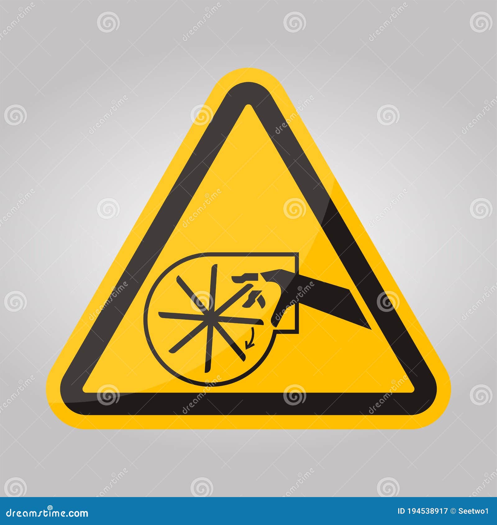 Cutting Of Fingers Or Hand Rotating Blade Symbol Sign, Vector ...