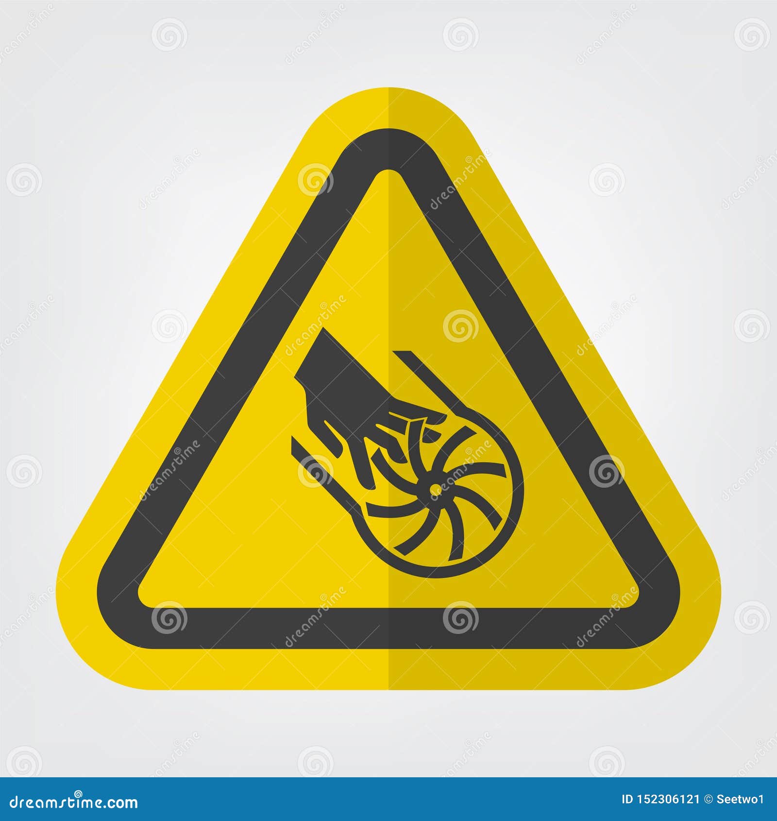 Cutting of Fingers Impeller Blade Symbol Sign Isolate on White ...