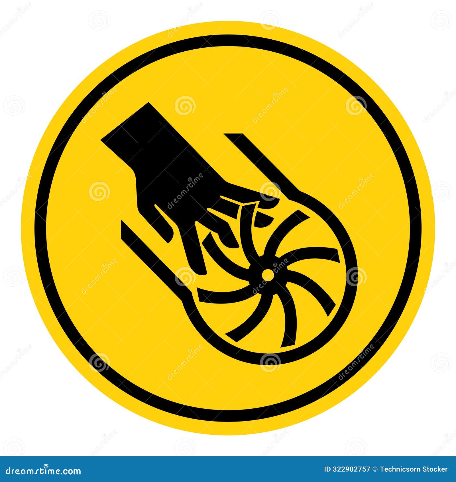 Cutting of Fingers Impeller Blade Symbol Sign, Vector Illustration ...