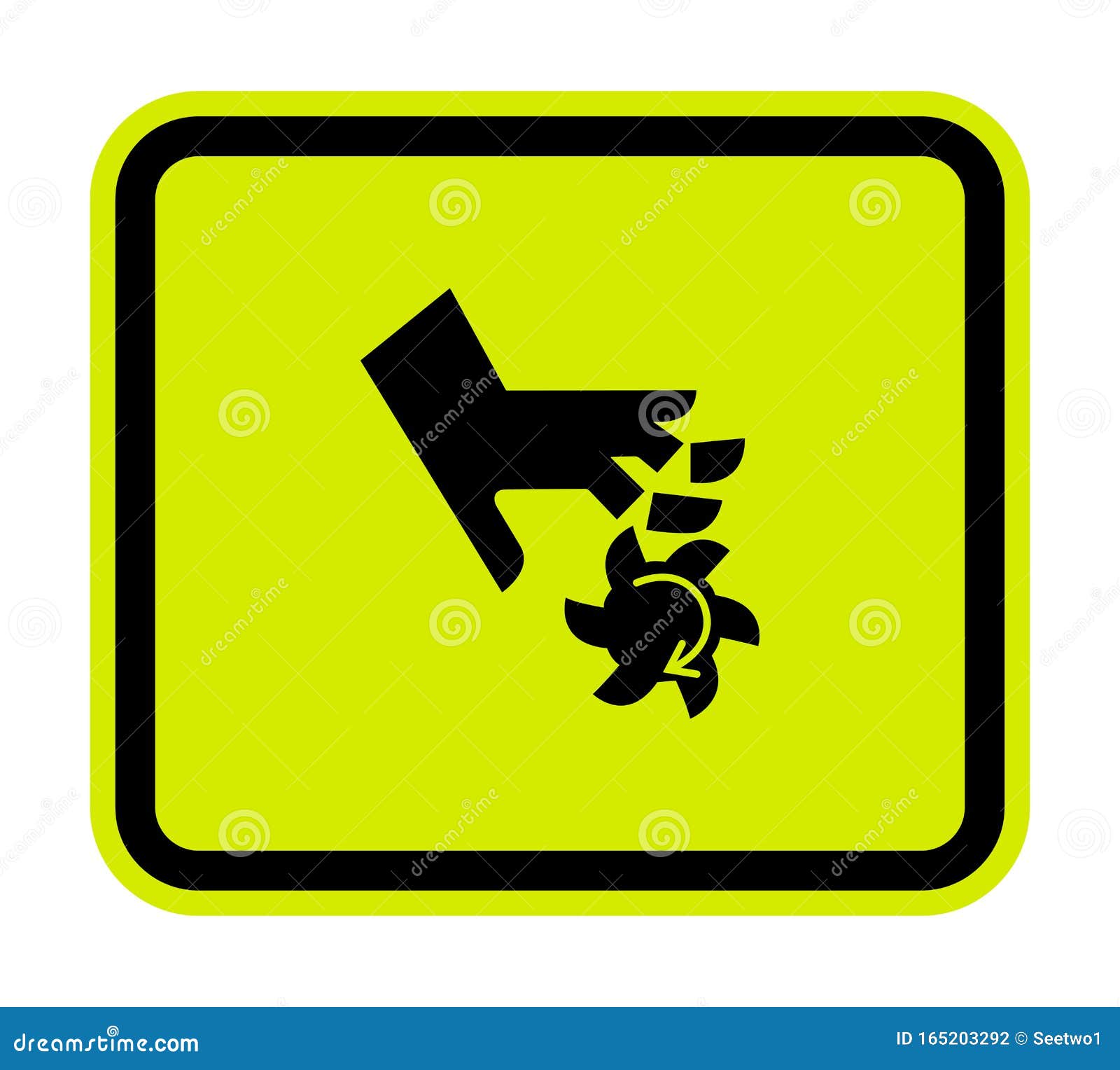 Cutting of Fingers Rotating Blade Symbol Sign, Vector Illustration ...