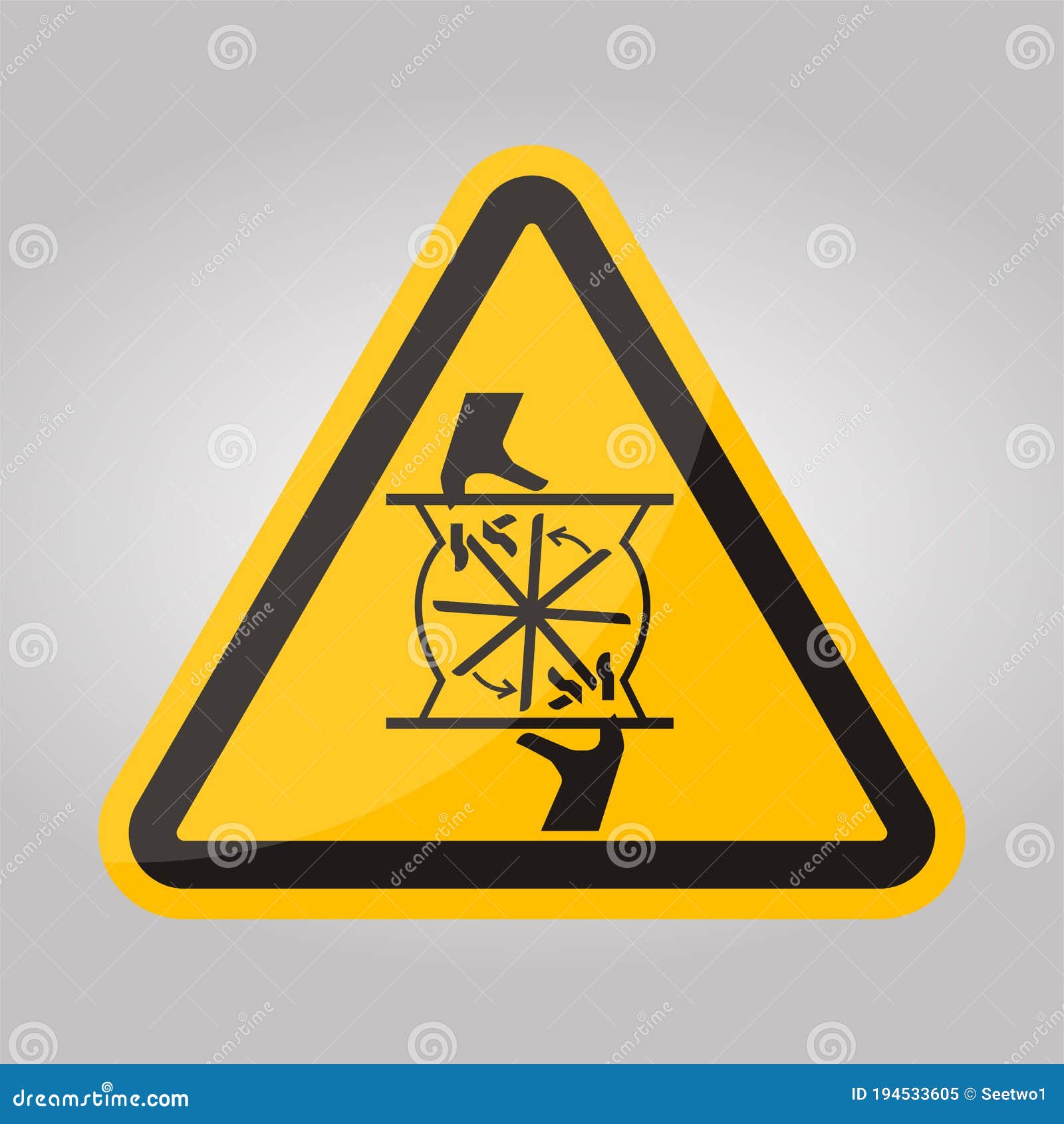 Cutting of Fingers Rotating Blade Symbol Sign, Vector Illustration ...