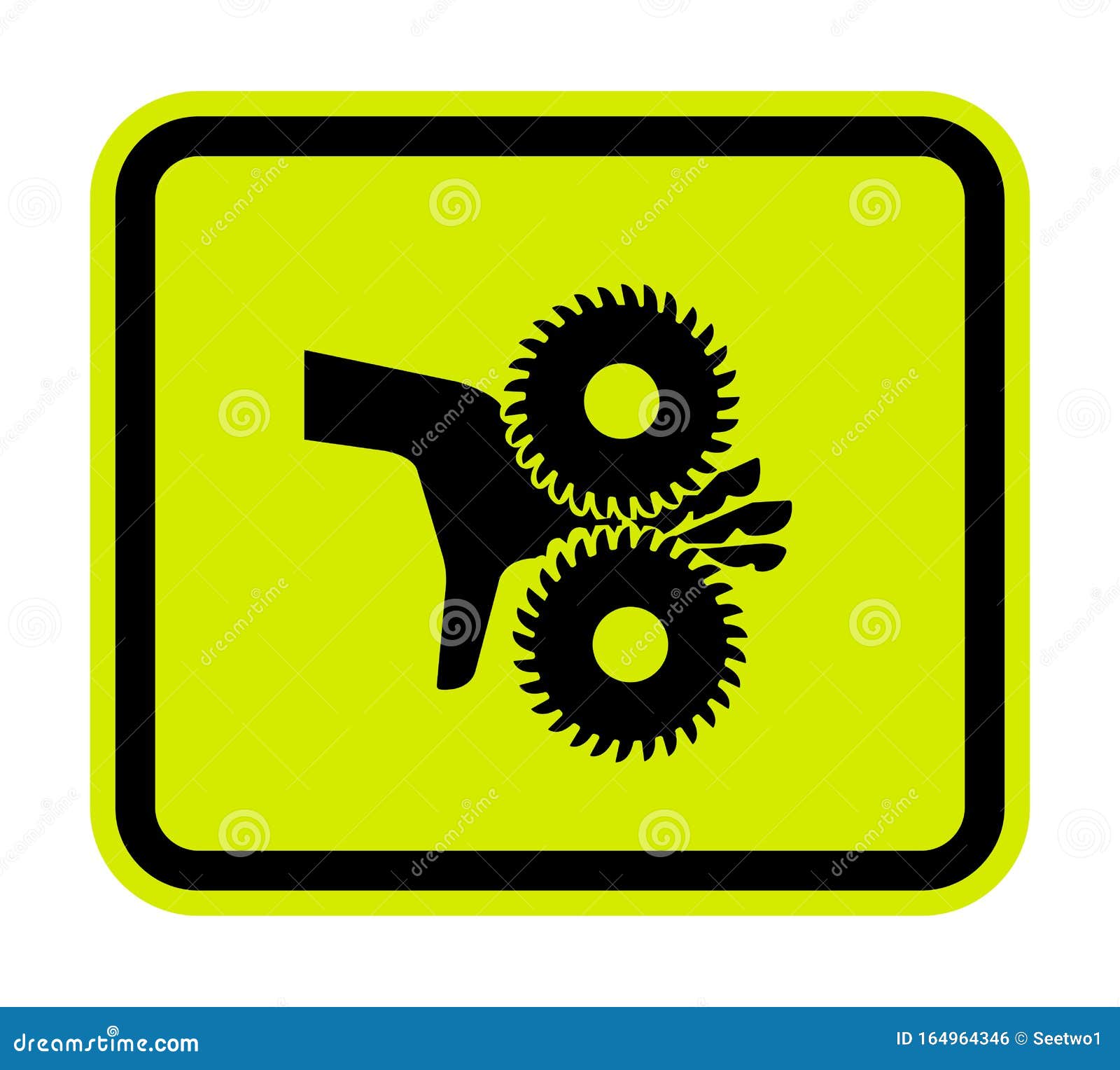 Cutting of Fingers Rotating Blades Symbol Sign, Vector Illustration ...