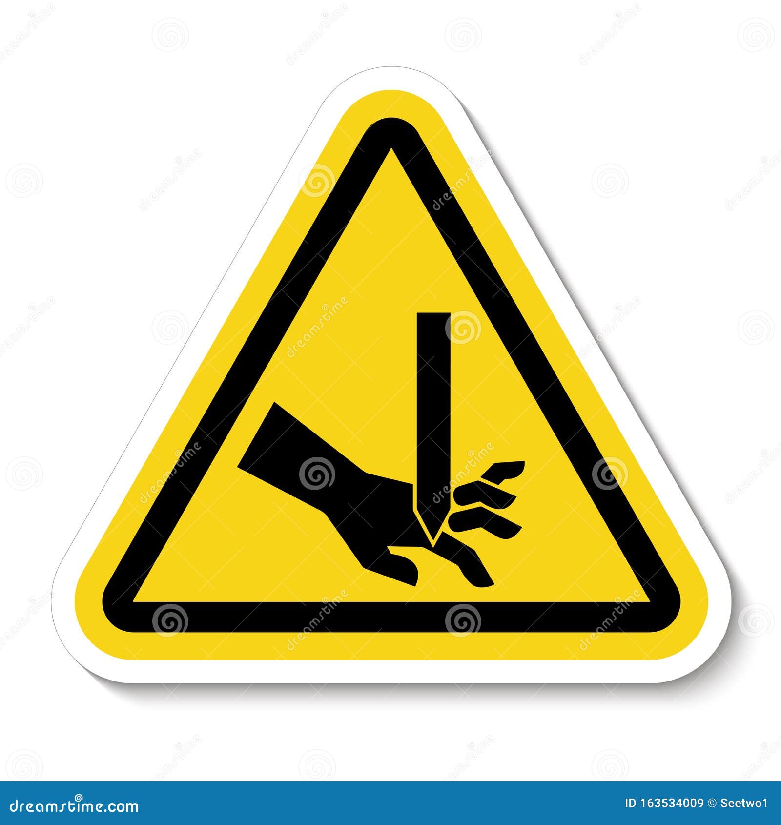 Cutting of Fingers Straight Blade Symbol Sign, Vector Illustration ...