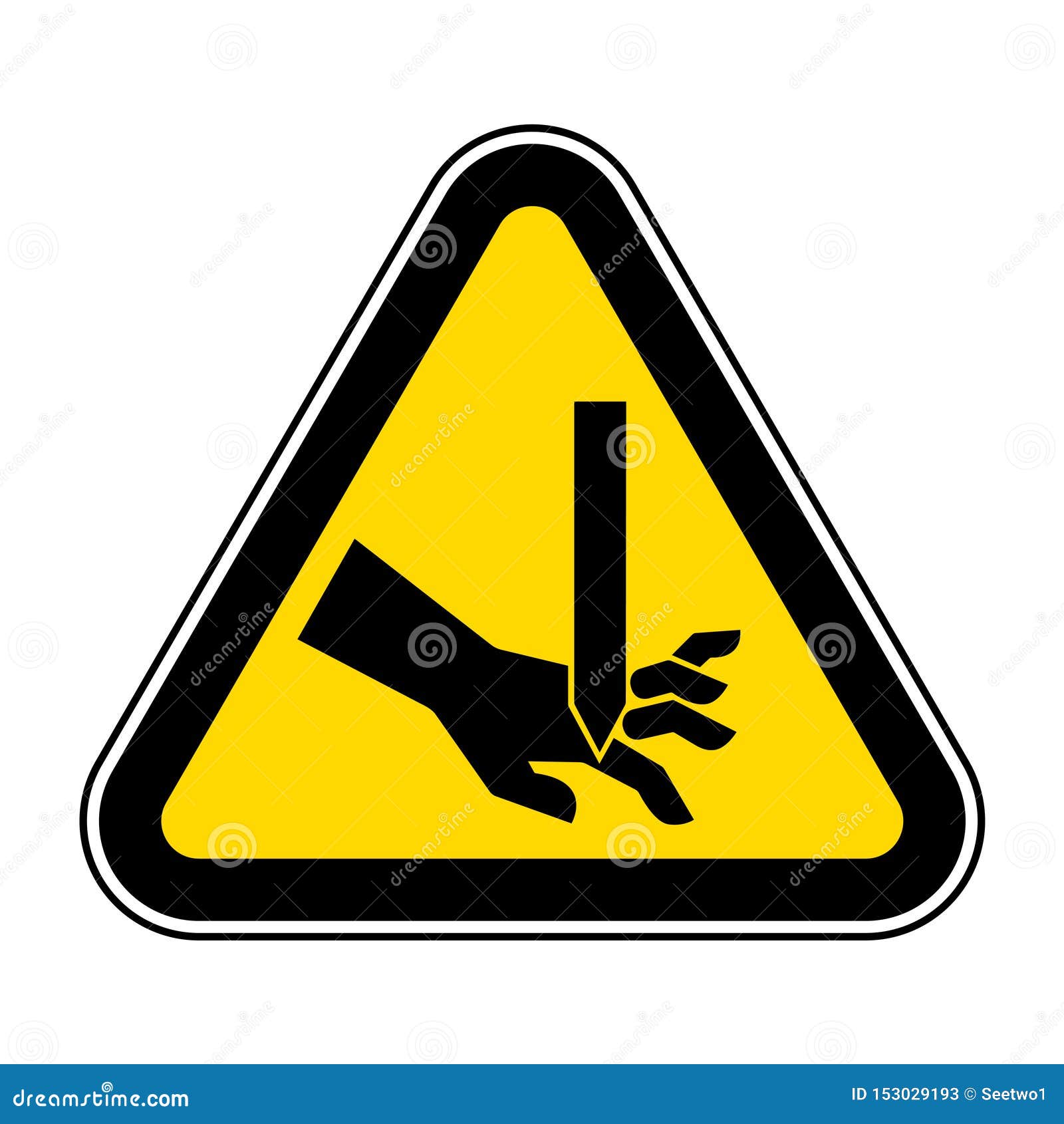 Cutting of Fingers Straight Blade Symbol Sign, Vector Illustration ...