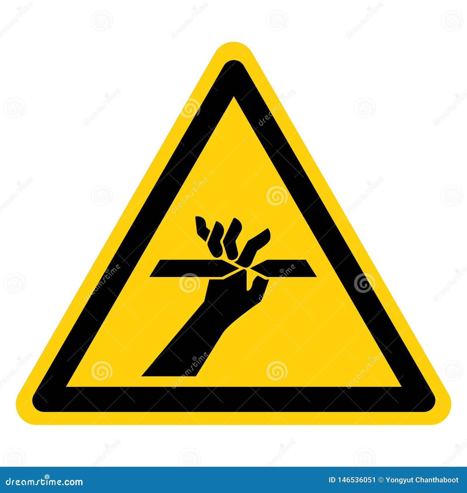 Cutting Of Fingers Or Hand Rotating Blade Symbol Sign, Vector ...