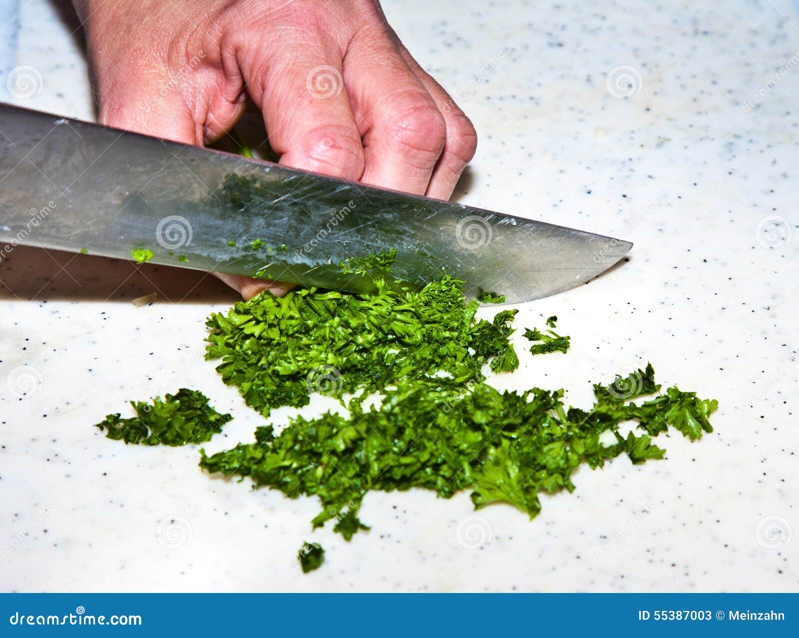 Cutting Food with Knife in the Kitchen Stock Image - Image of meal ...