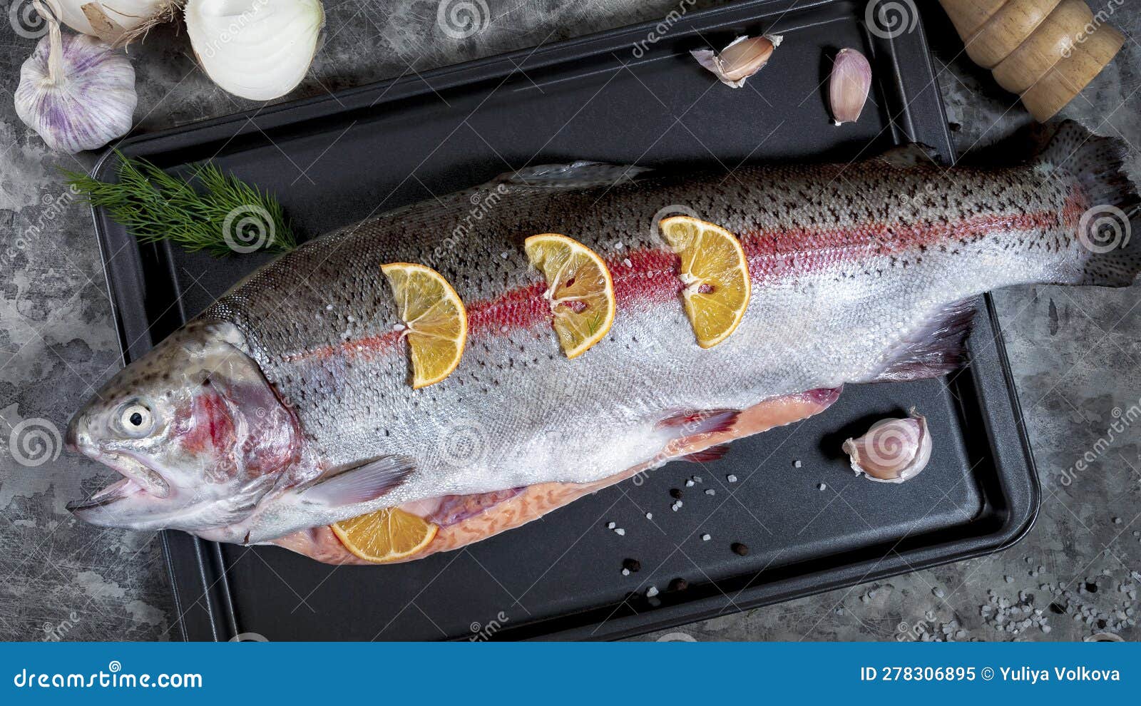 Rainbow trout stock image. Image of commercial, fatty - 278306895