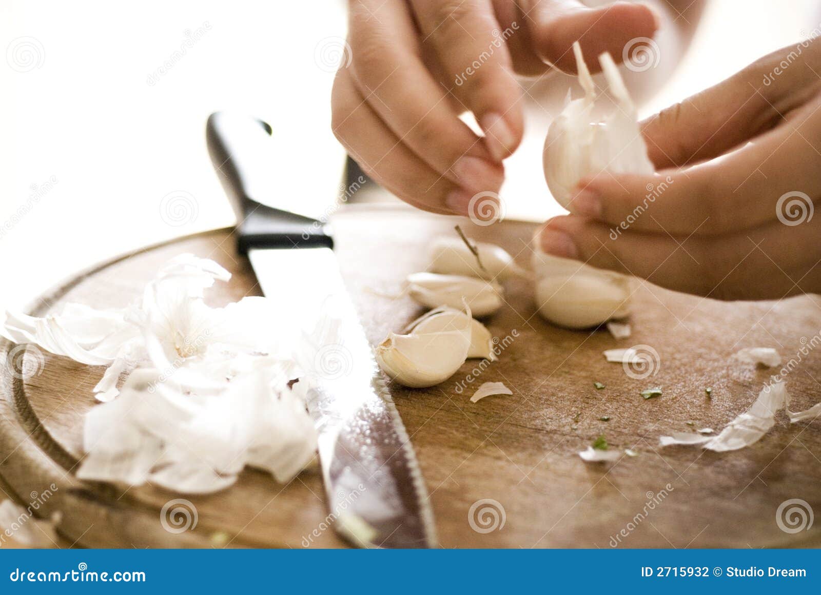 Cutting garlic stock photo. Image of chops, sharp, garlic - 2715932