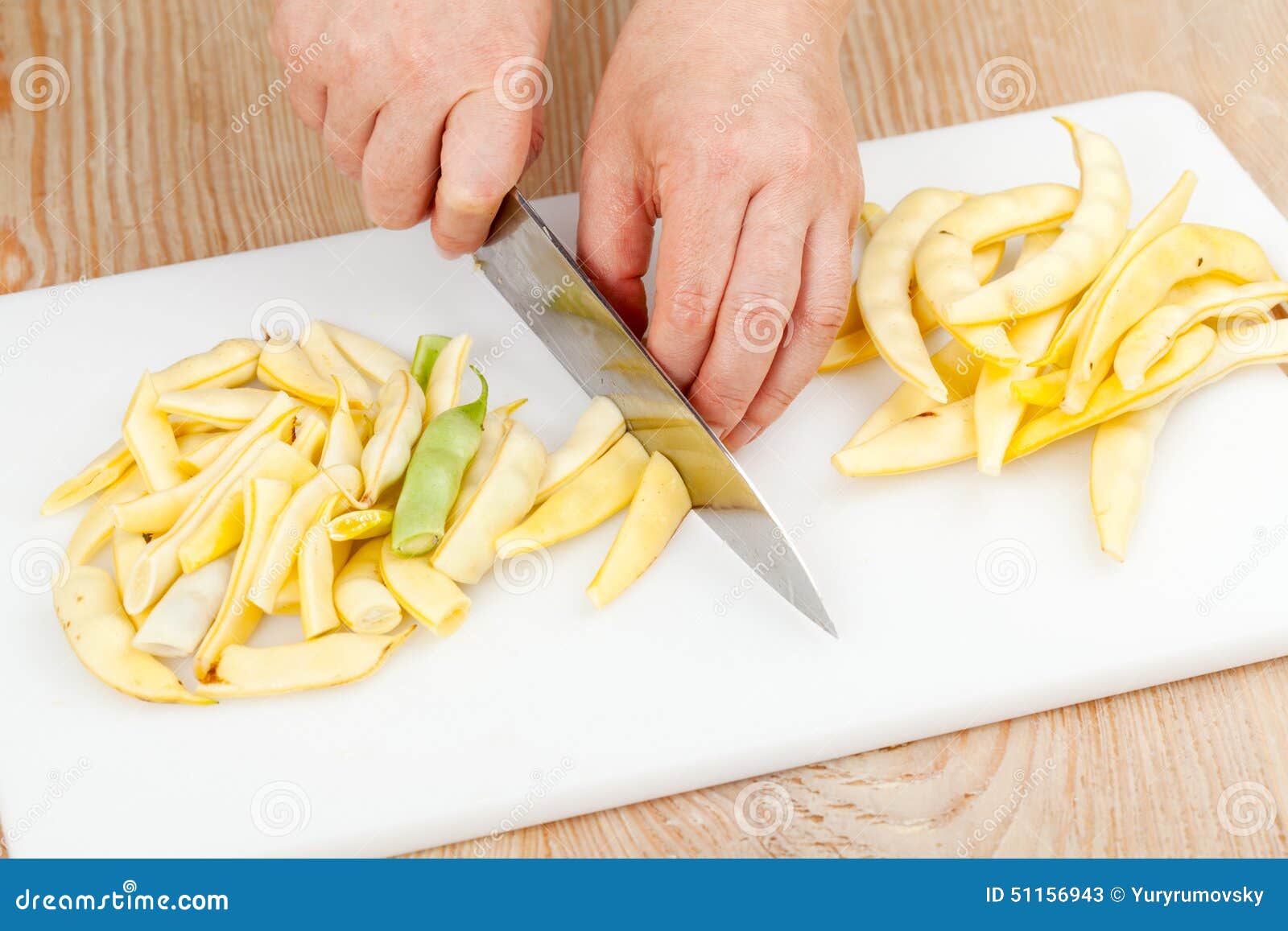 Cutting green beans stock image. Image of background - 51156943