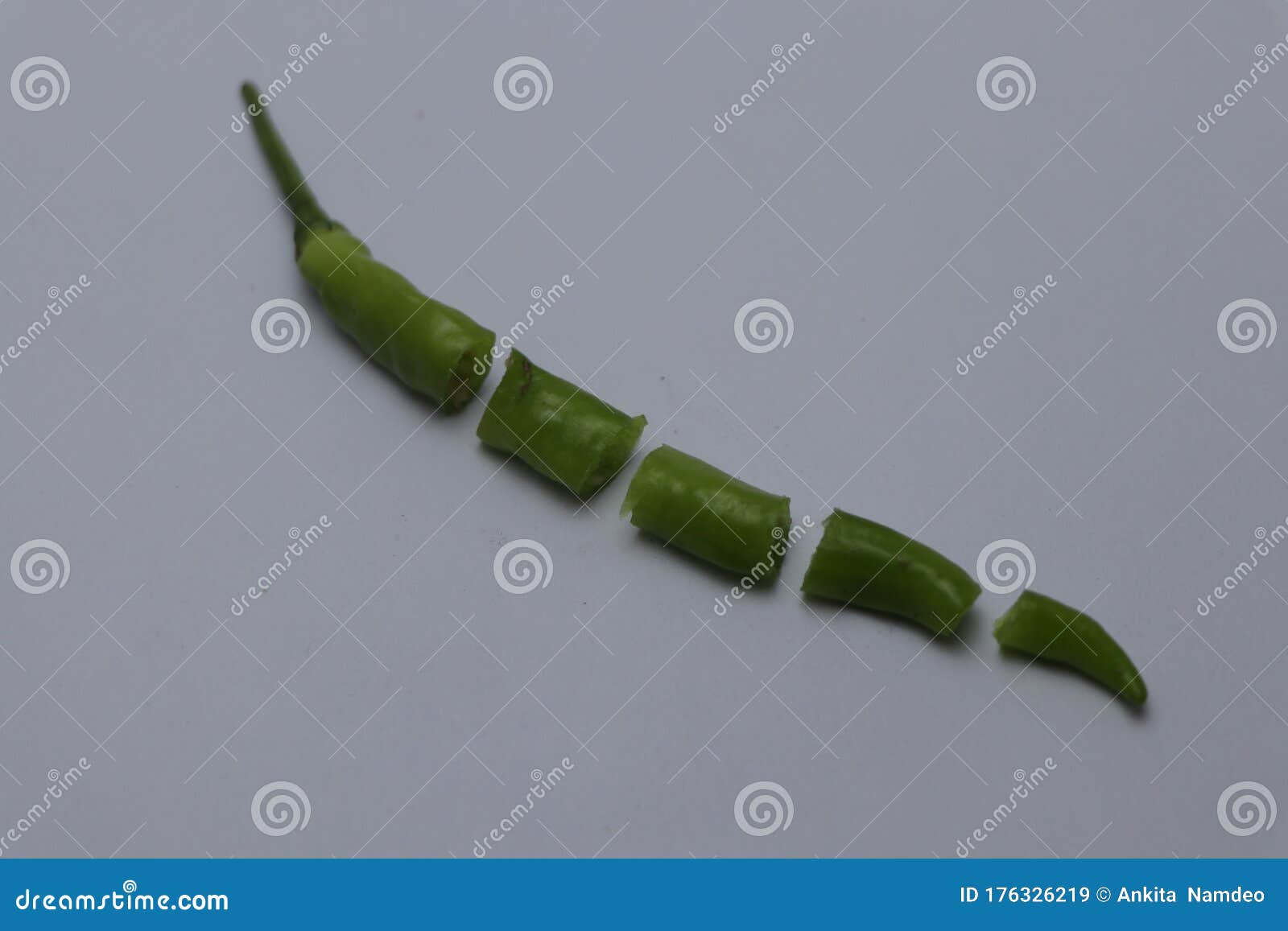 Cutting of Green Color Chilli Stock Image - Image of fresh, sheet ...