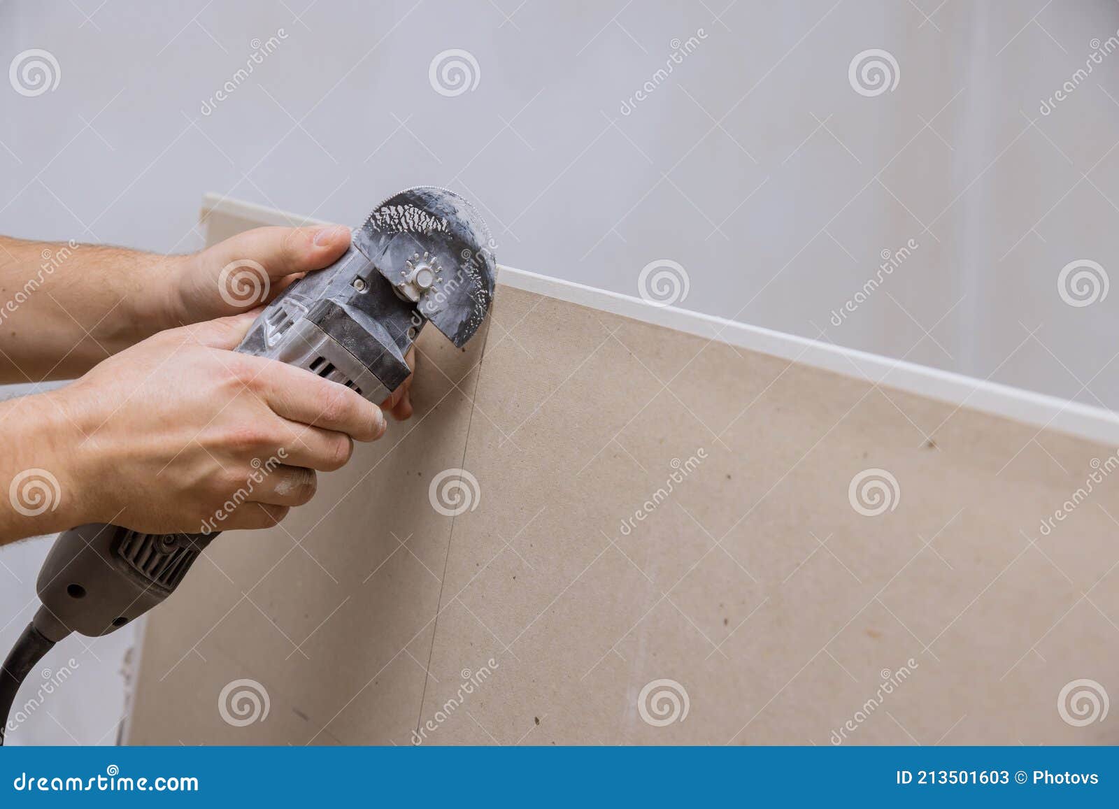 Cutting Plasterboard Plaster Hand Sawzall Tool Stock Image - Image of ...