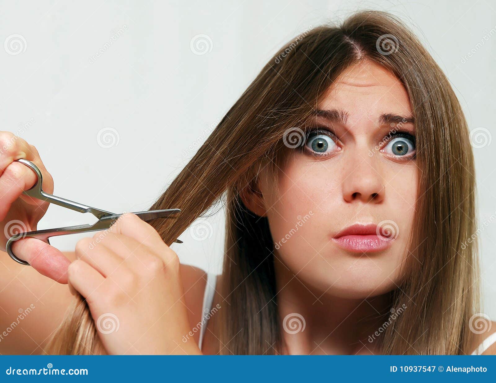 Cutting hair stock image. Image of amazement, people - 10937547