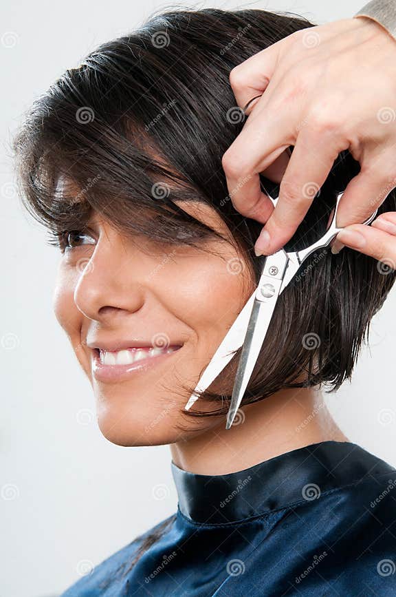Cutting hair stock image. Image of model, comb, closeup - 21862215