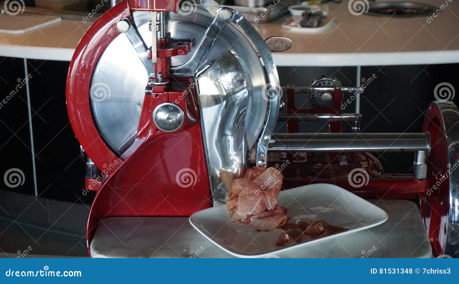 Cutting ham stock photo. Image of restaurant, cook, foodstuff - 81531348
